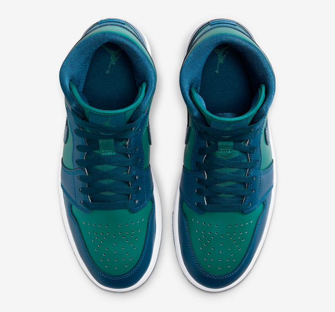 Women's Air Jordan 1 Mid Sky J Teal Sky J French Blue White BQ6472-301 ...