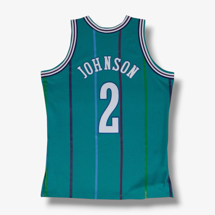 Mitchell & Ness NBA Swingman Road Jersey Hornets 92 Larry Johnson ...
