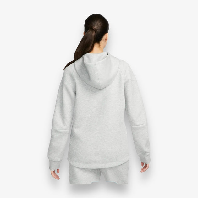 NIKE WOMENS SPORTSWEAR TECH FLEECE ZIP UP DK GREY HEATHER/BLACK FB8338 ...