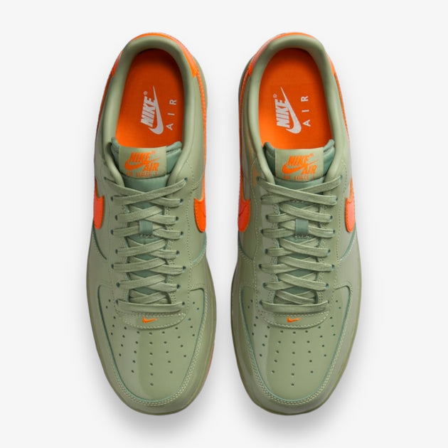Nike Air Force 1 '07 Premium Oil Green Safety Orange HJ9118-386 ...