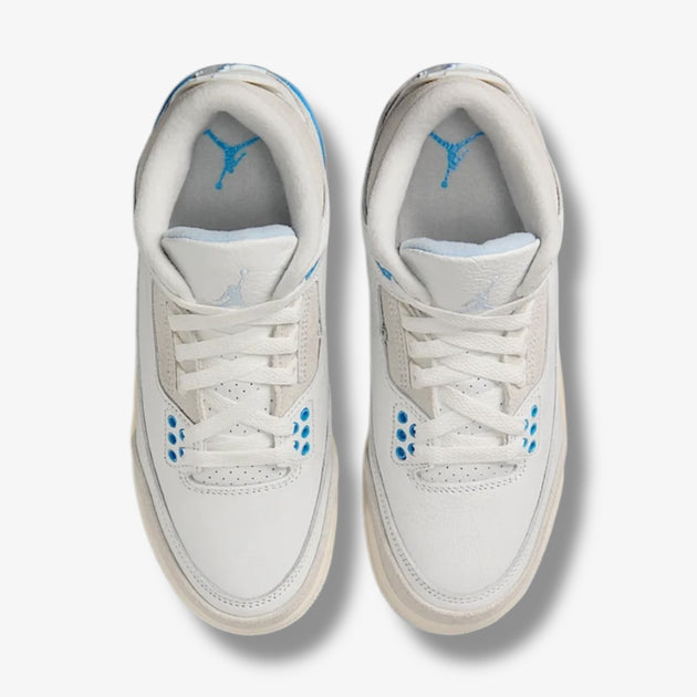 Air Jordan 3 Retro GS Summit White Hydrogen Blue Grade School DM0967-1 ...