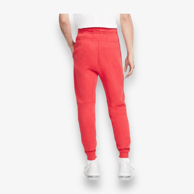 NIKE SPORTSWEAR TECH FLEECE PANTS LT UNIV RED HTR/BLACK FB8002-672 ...